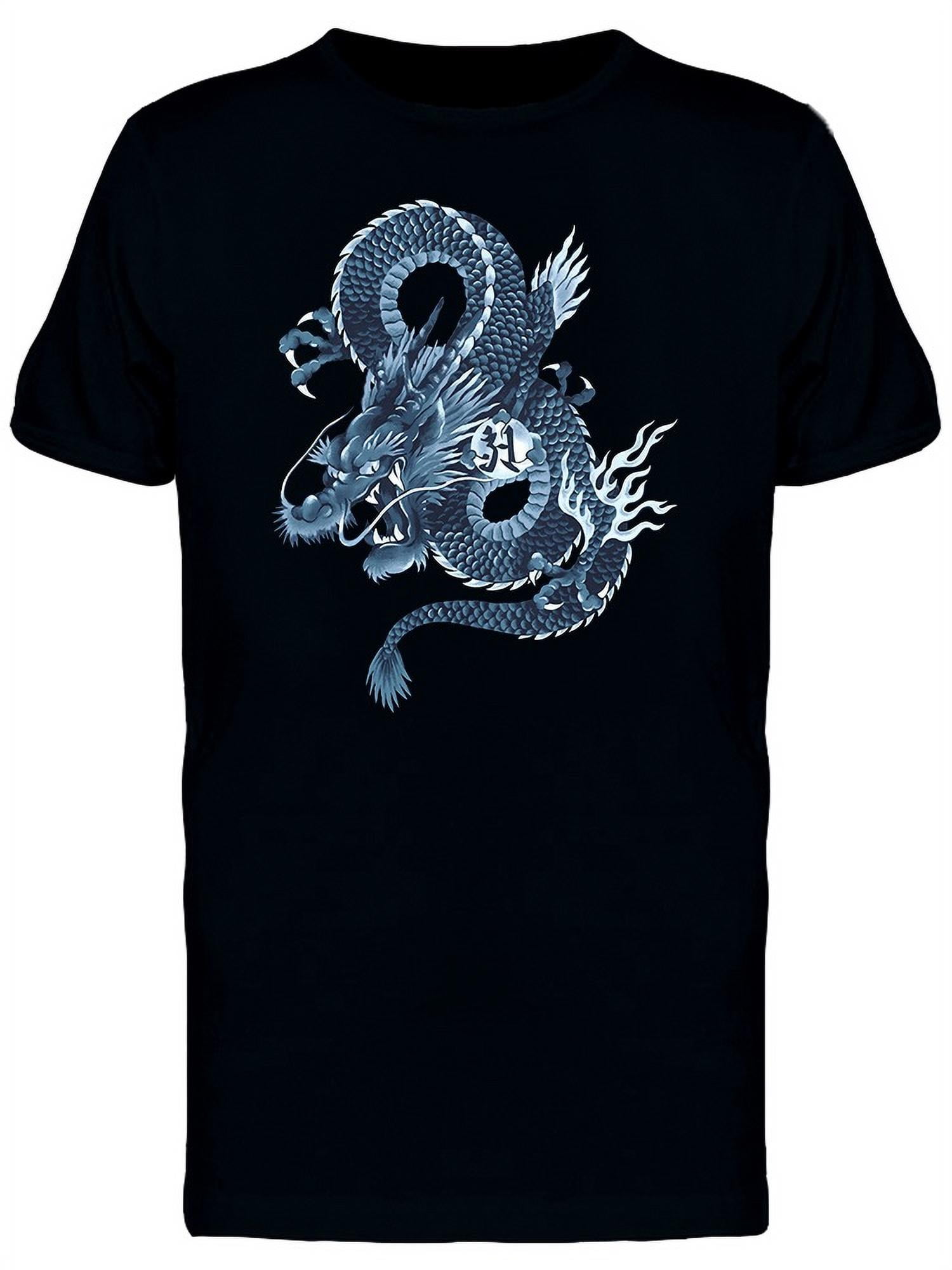 Japanese Blue Dragon T-Shirt Men -Image by Shutterstock, Male x-Large ...