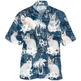 Japanese Bobtail Hawaiian Shirt, Full Printed White Cat Hawaiian Shirt ...