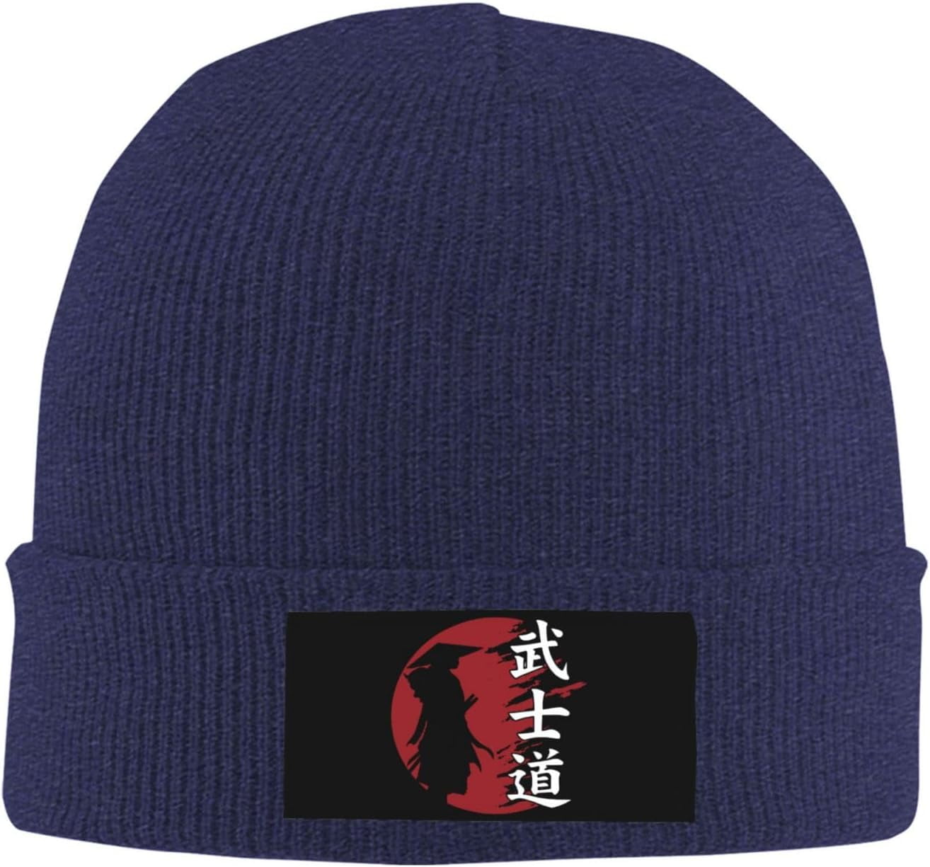 Japanese Bushido Cuffed Beanie Hat Winter Warm Soft Acrylic Men's Knit ...