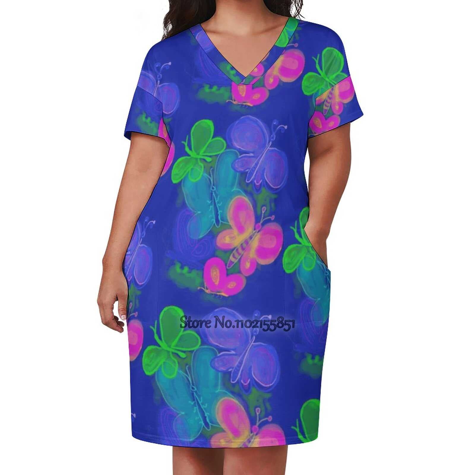 Japanese Butterflies Painting Blue Back Lacing Backless Dress Square ...