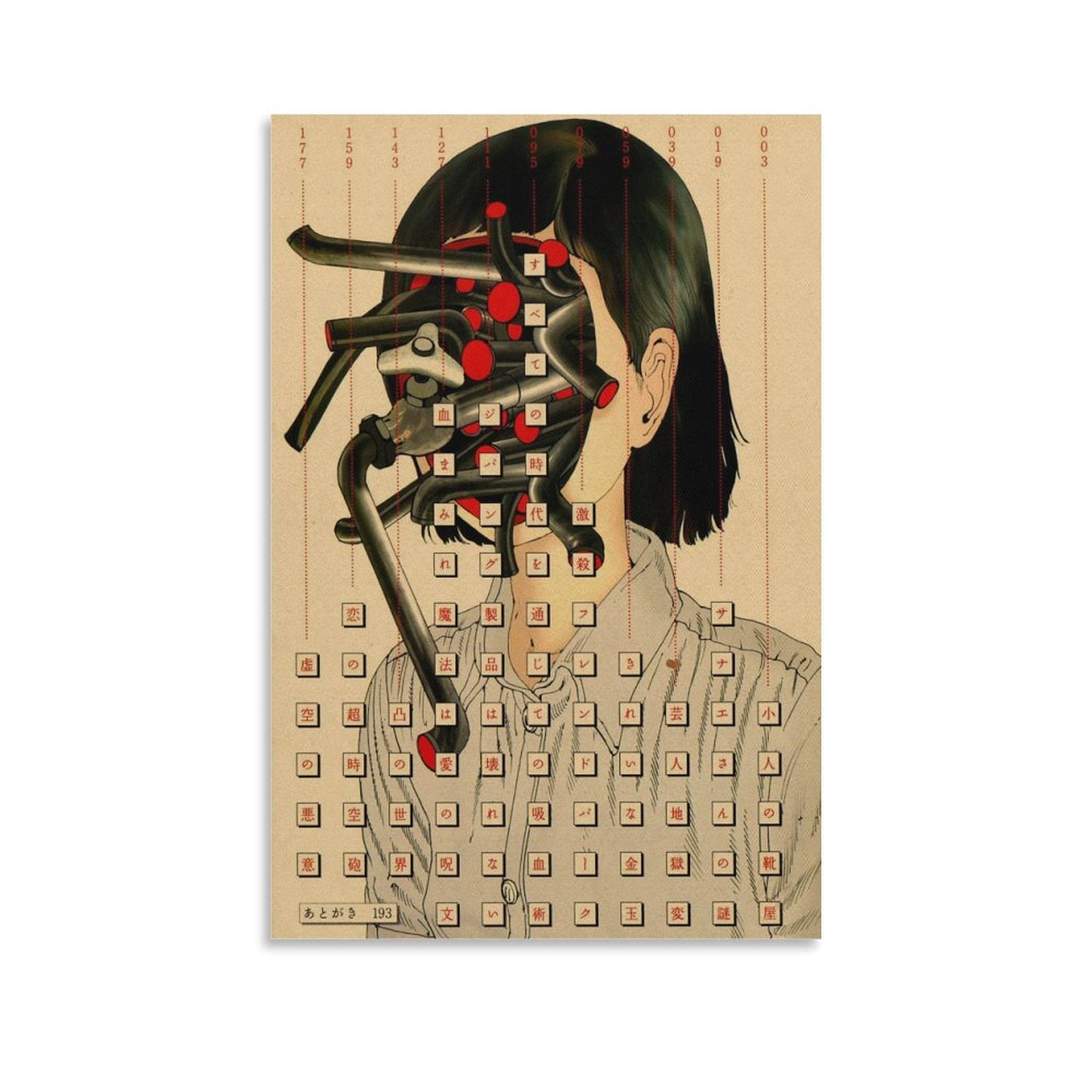 Japanese Cartoonist Shintaro-Kago Horror Animation Poster (25) Canvas ...