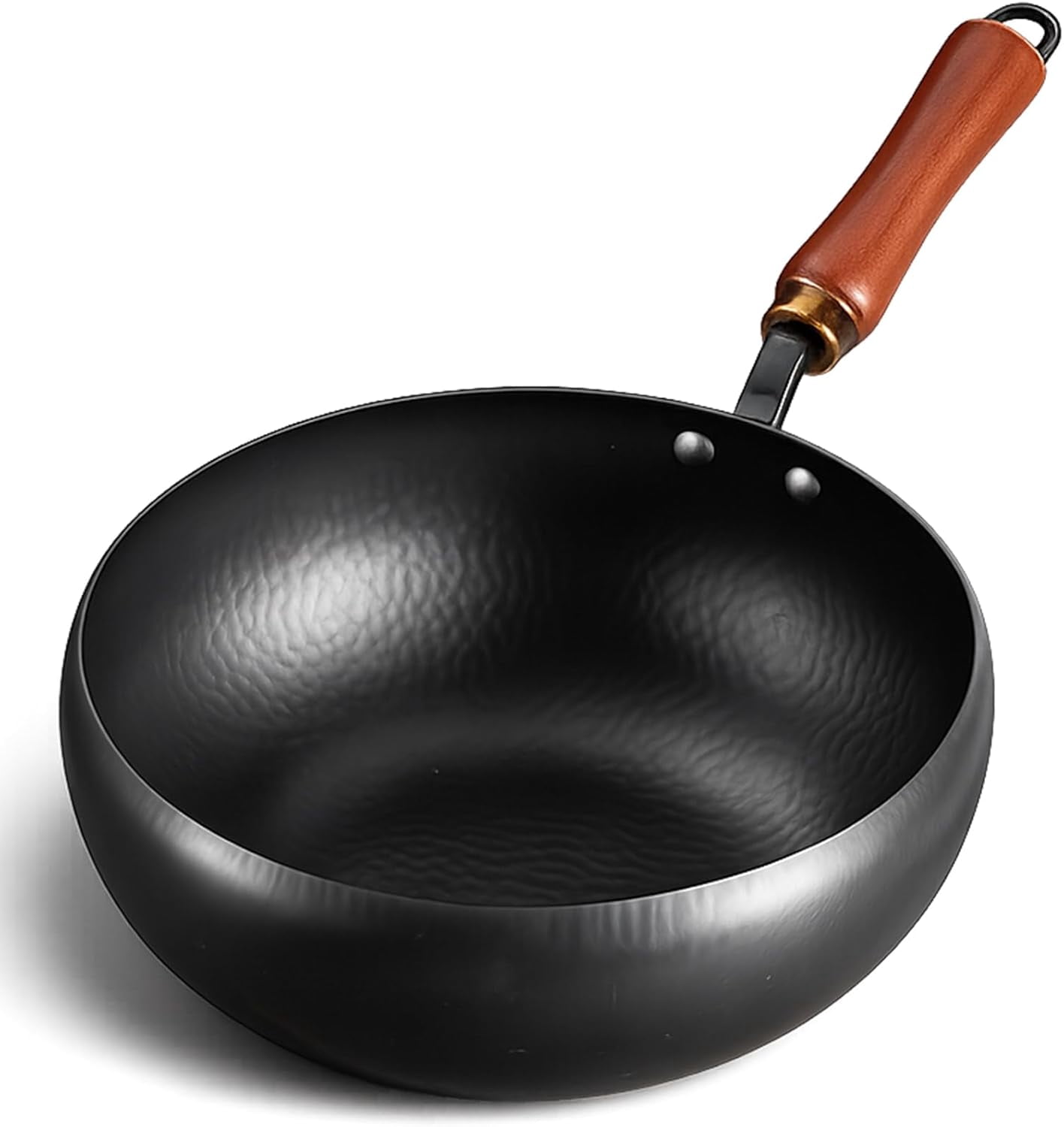 Japanese Cast Iron Wok Pan - Uncoated Healthy Cooking Pot with Lid ...