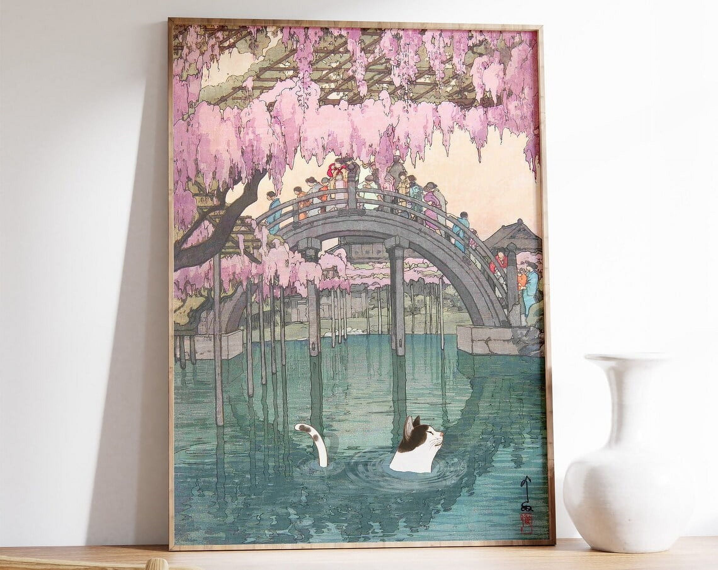 Japanese Cat Poster, Japanese Cat Art Print, Wall Art Decor, Exhibition ...