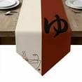 Japanese Cat Table Runner Linen Burlap Table Runner 48 Inches Long ...