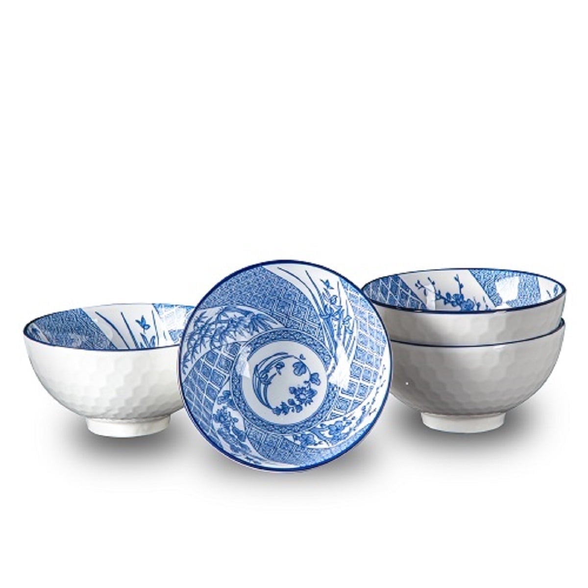GSHLGAO Ceramic Rice Bowls Set - 10 oz Porcelain Bowls for Soup, Miso ...