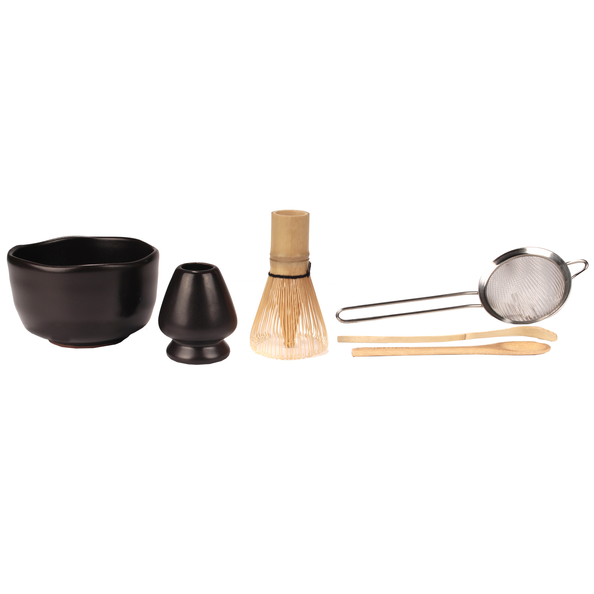 Japanese Ceremonial Matcha Green Tea Whisk Set - Golden Chasen Whisk ...