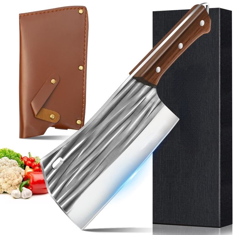 Japanese Chef Knife – Handmade High Carbon Steel Meat Cleaver, Viking ...