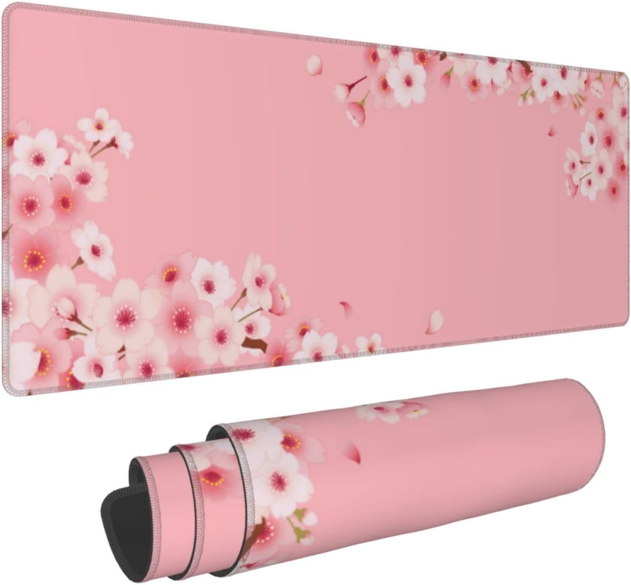 Japanese Cherry Blossom Kawaii Pink XXL XL Large Gaming Mouse Pad for ...