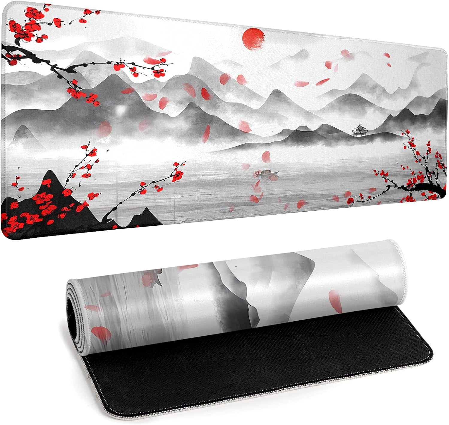 Japanese Cherry Blossom Large Gaming Mouse Pad Sakura Desk Pad Big ...