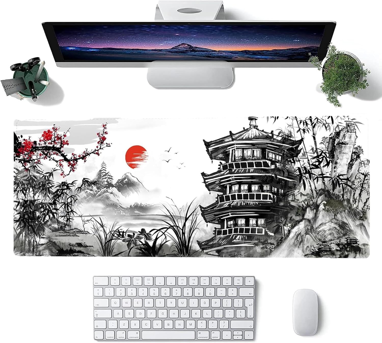 Japanese Cherry Blossom Large Mouse Pad XXL Extended Loft Desk Pads ...