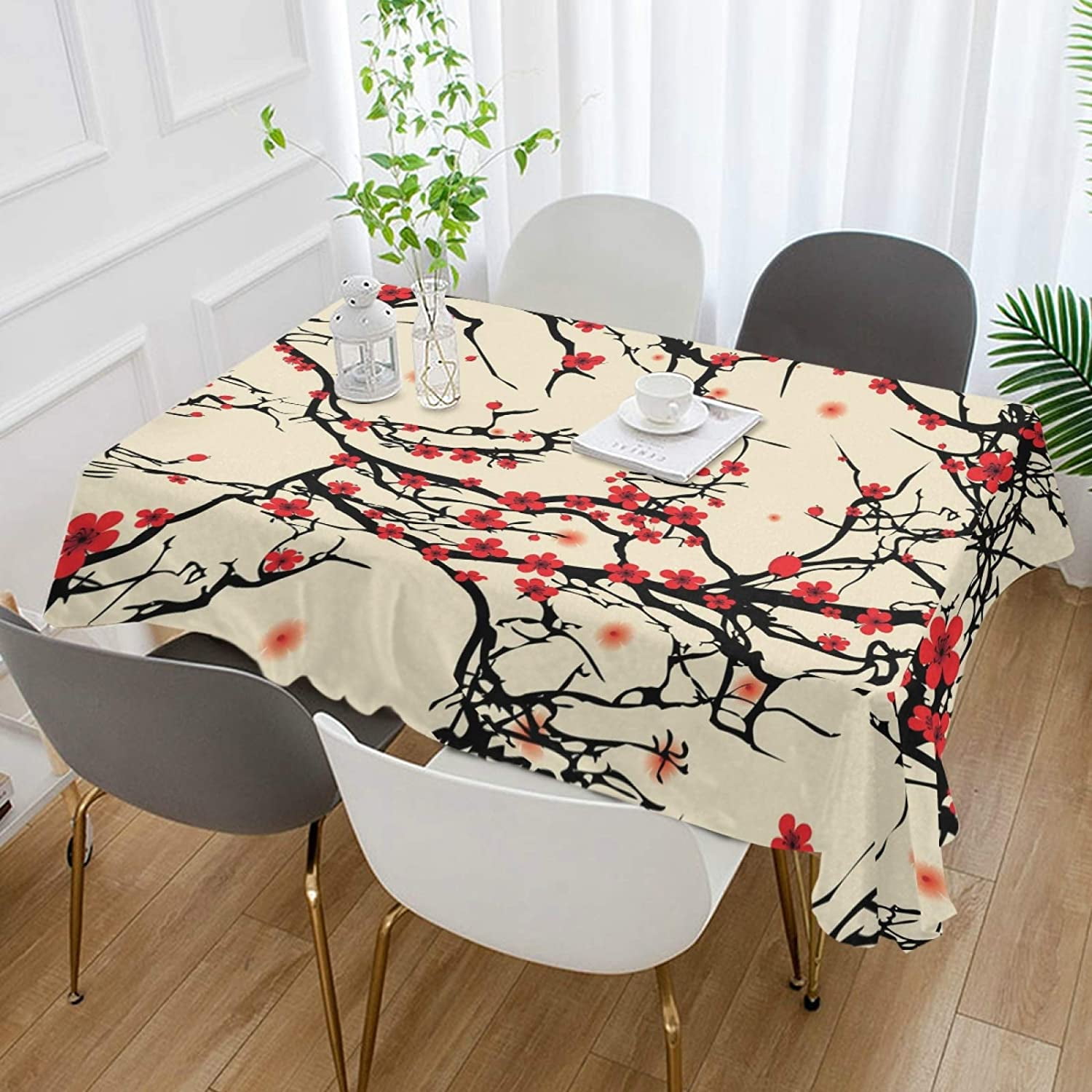 Japanese Cherry Blossom Sakura Vintage Rectangle Table Cover - Walmart.com