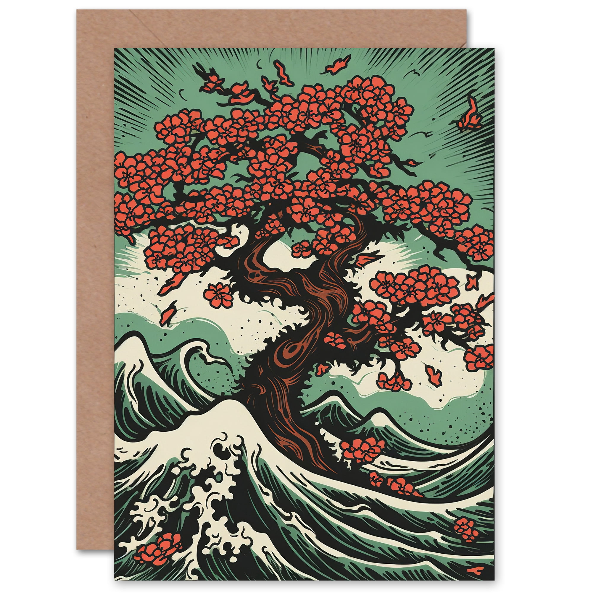 Japanese Cherry Blossom Tree on Sea for Wife Her Mum Sister Daughter ...