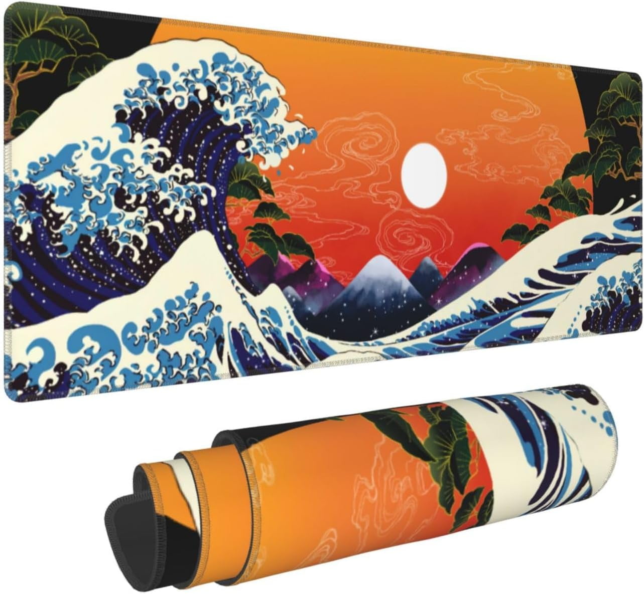 Japanese Cherry Blossom White Gaming Mouse Pad XXL Extended Large Mouse ...