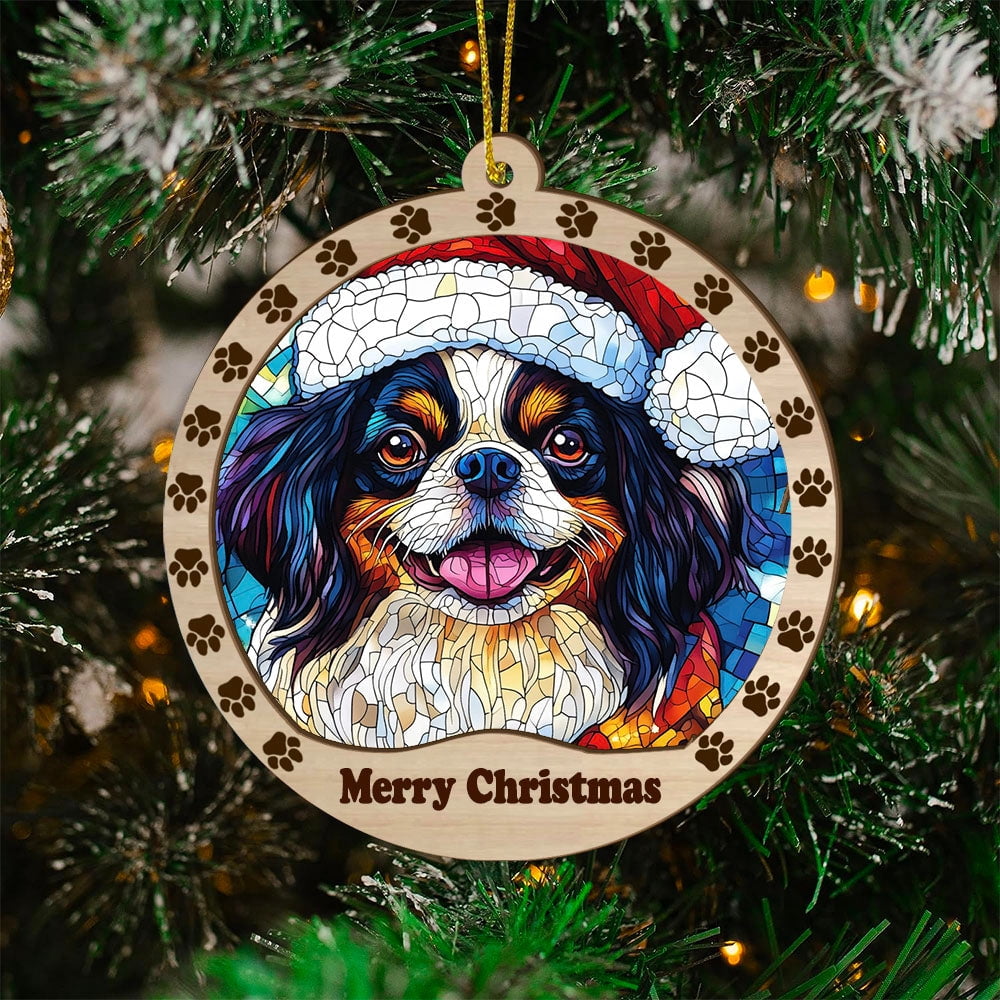 Japanese Chin Christmas Dog Ornament, Japanese Chin Dog Christmas ...