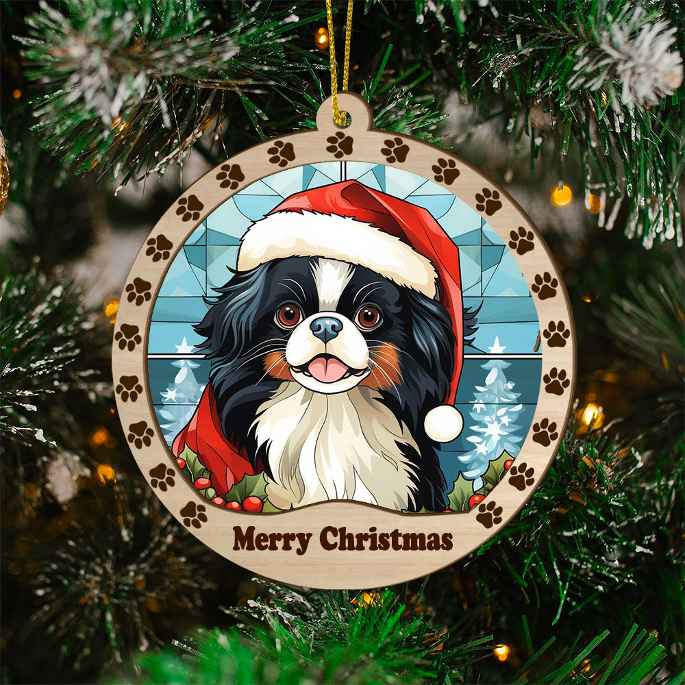 Japanese Chin Christmas Dog Ornament, Japanese Chin Dog Christmas ...