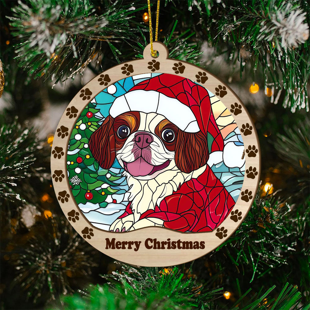 Japanese Chin Christmas Tree Dog Ornament, Japanese Chin Dog Christmas ...