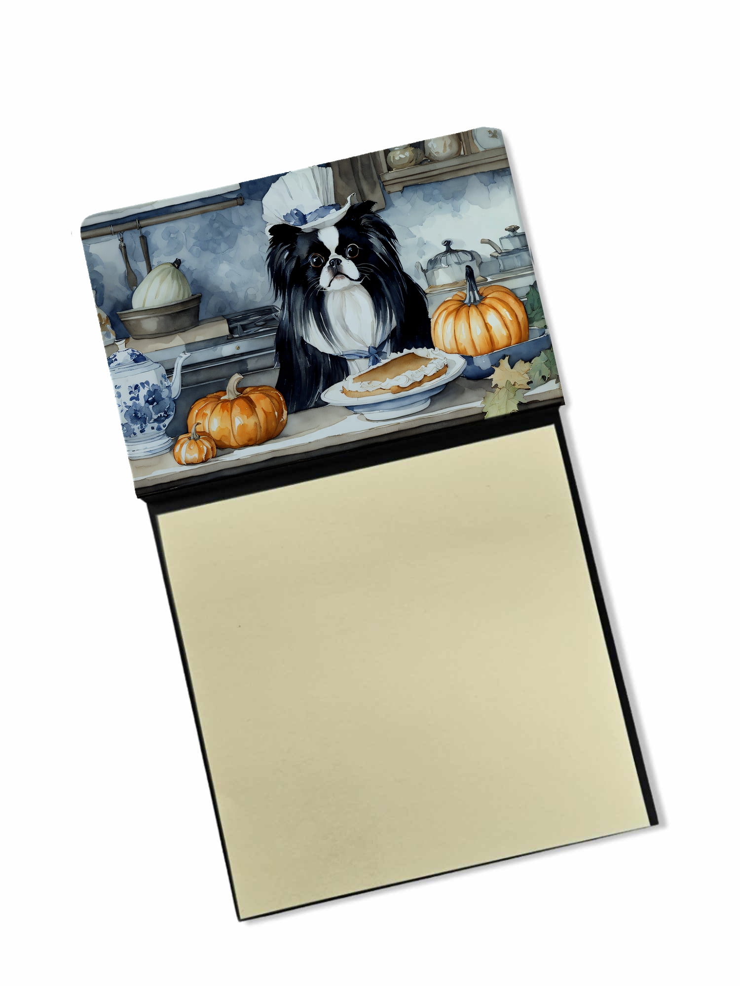 Japanese Chin Fall Kitchen Pumpkins Sticky Note Holder 3.25 in x 5.25 ...