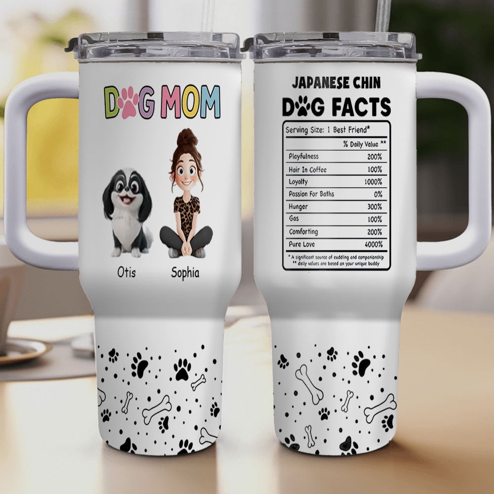 Japanese Chin Gifts, 40 Oz Japanese Chin Dad Mom Ever Tumbler with ...