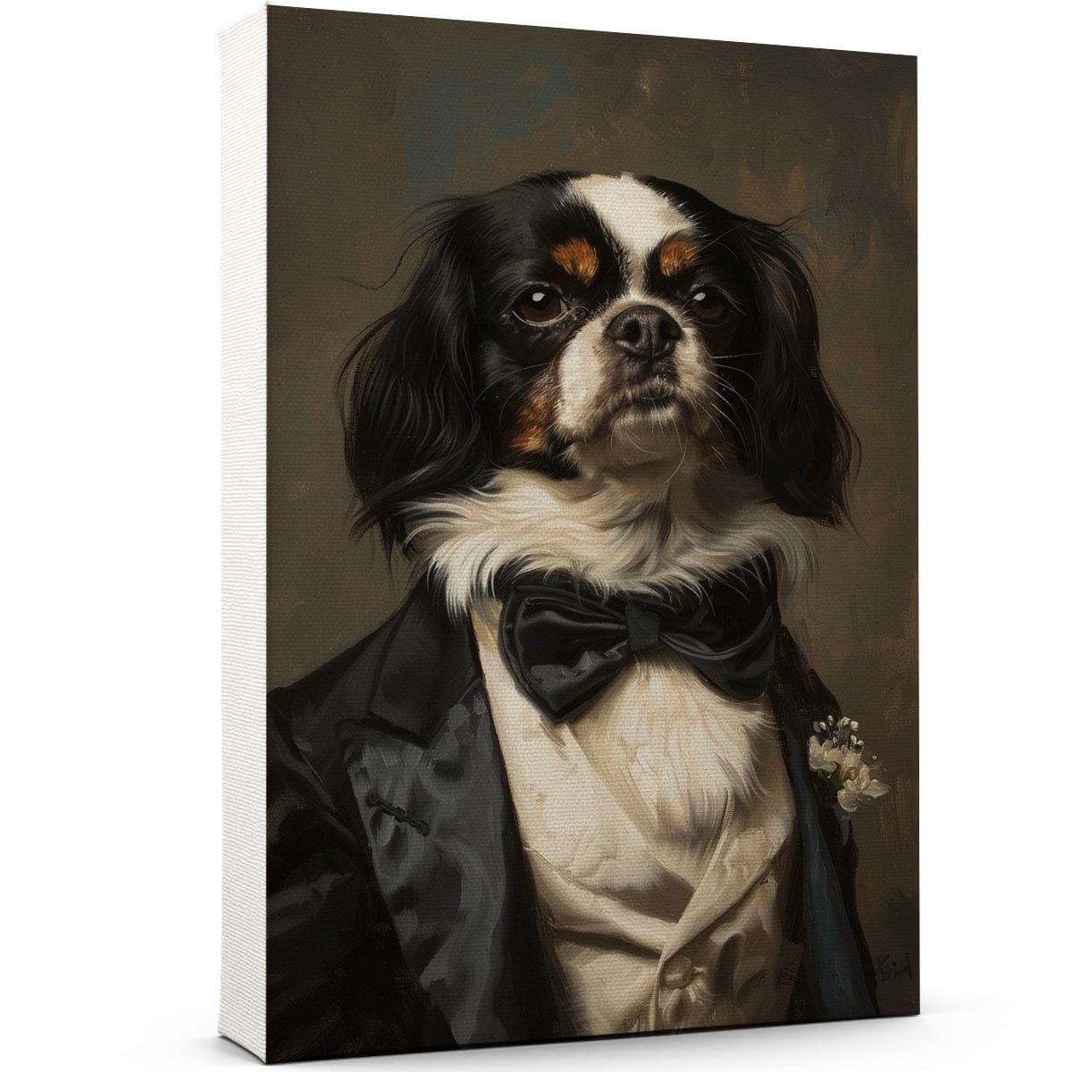 Japanese Chin Wall Art Abstract Dog Posters - Japanese Chin Dog Canvas ...