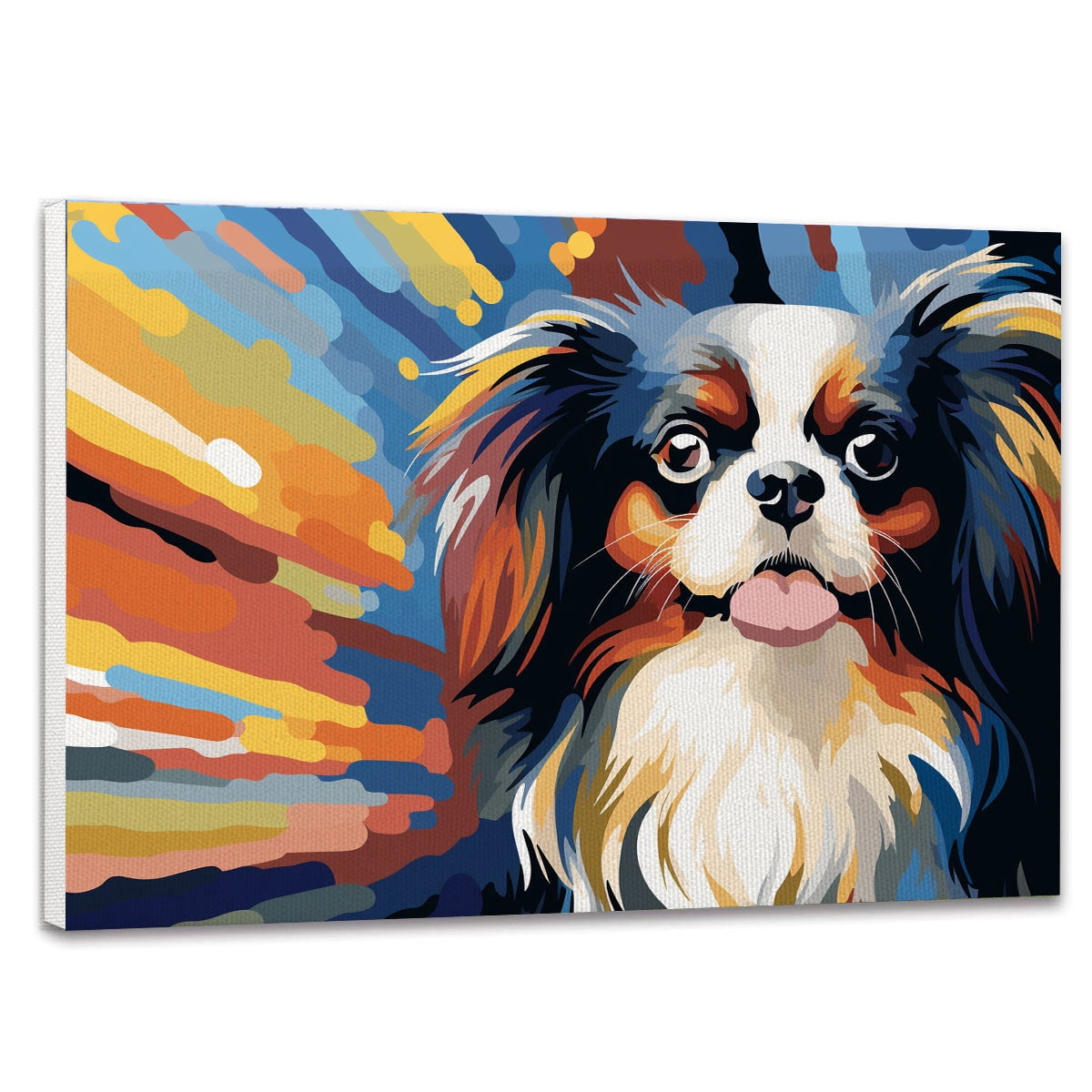 Japanese Chin Watercolor Poster Canvas Wall Art for Home/Office/Bedroom ...