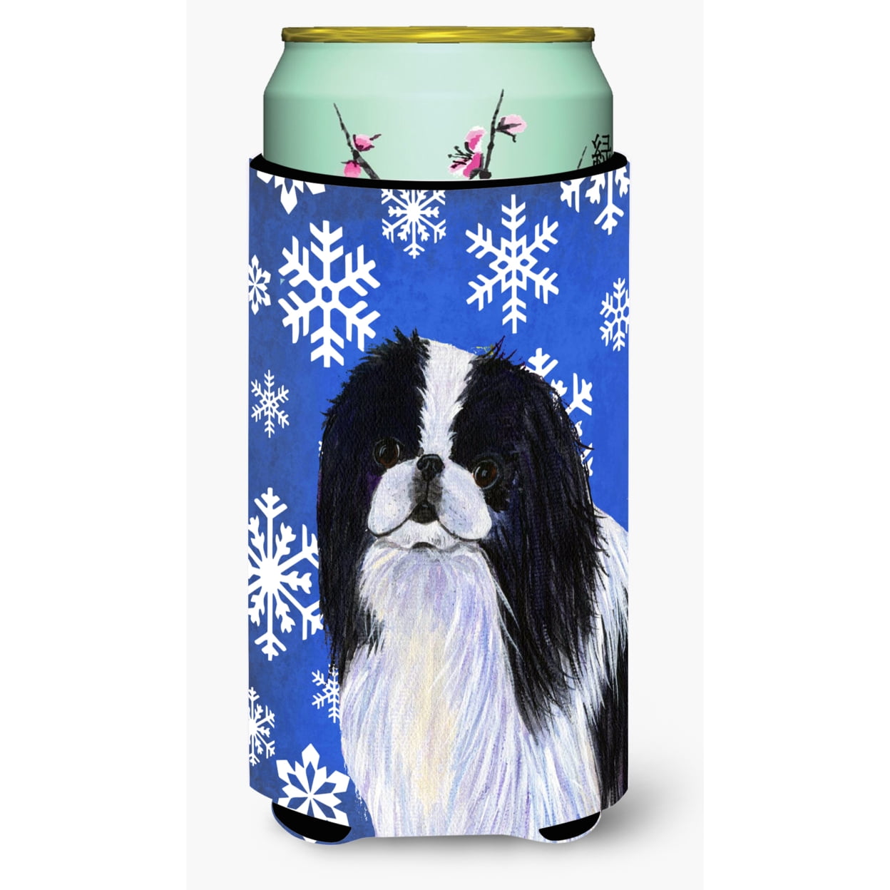 Japanese Chin Winter Snowflakes Holiday Tall Boy Hugger - Walmart.com