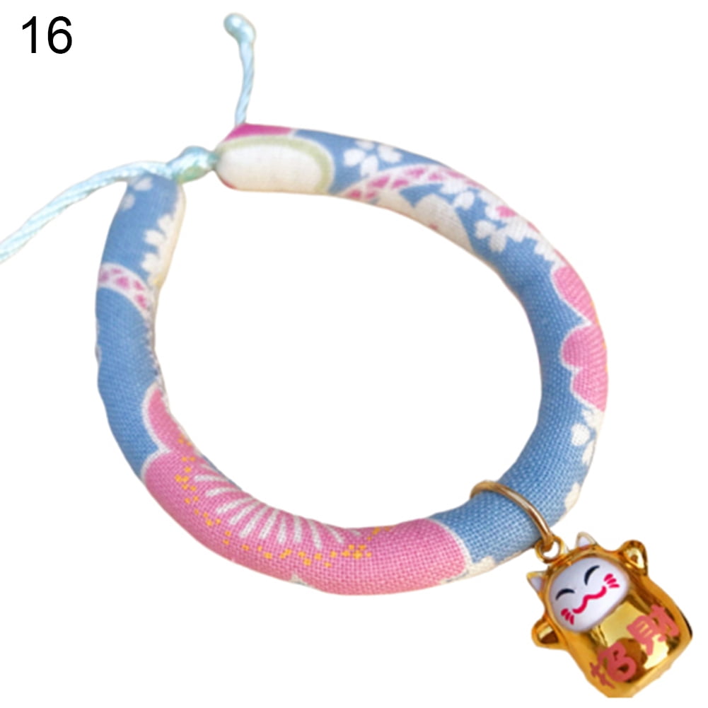 Japanese Chirimen Kitten Collar with Bell Japanese Kimono Cat Collar ...