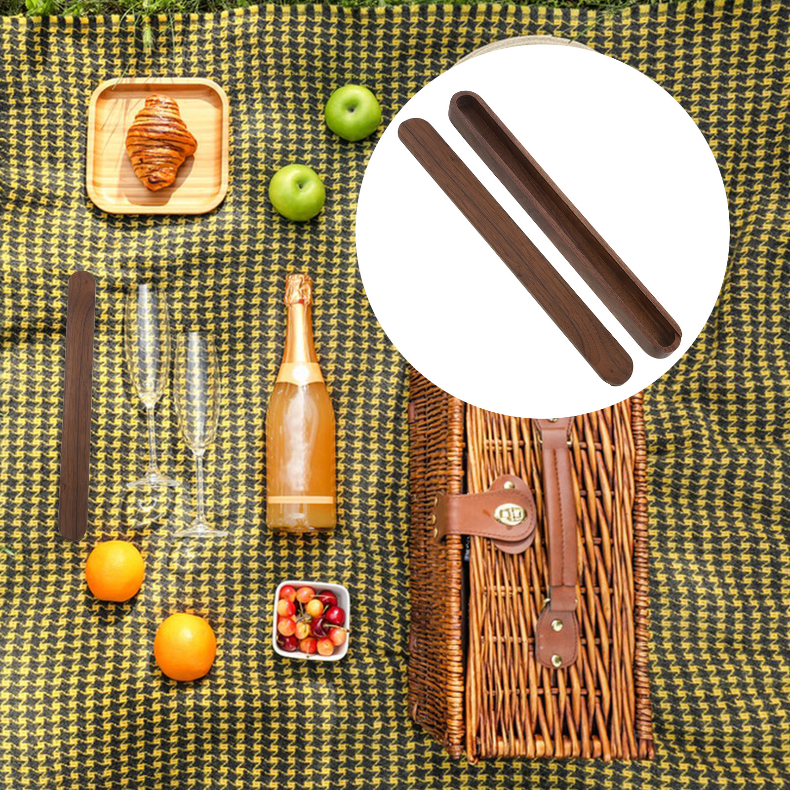 Japanese Chopstick Storage Box Clamshell Flatware Case Solid Wood ...