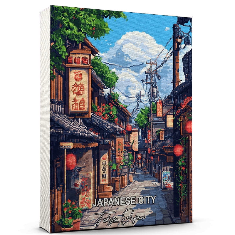 Japanese City Travel Canvas Wall Art – Tokyo Japan Canvas – A Scenic ...