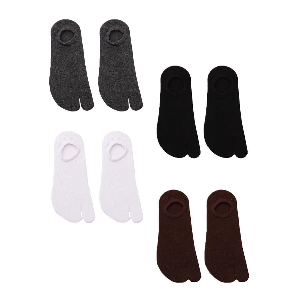 Japanese Clogs Socks 4 Pairs Men's Cotton Tabi Japanese-style for ...