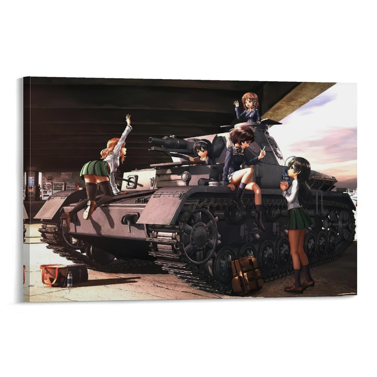Japanese Comedy Anime Girls Und Panzer Poster Room Aesthetic Poster ...