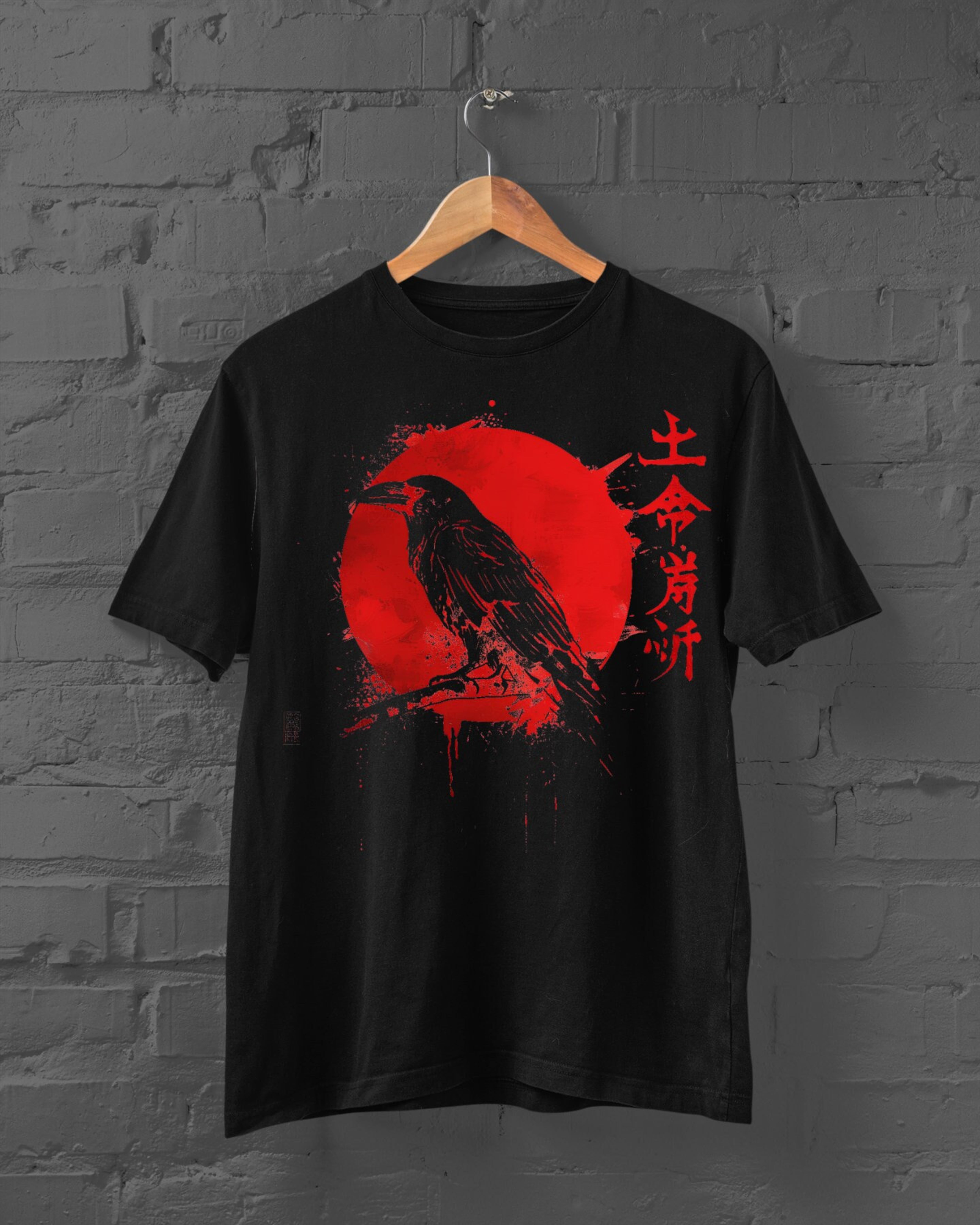 Japanese Crow Shirt | Harajuku | Japanese Streetwear | Crow Print ...