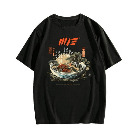 Japanese Cuisine Landscape Painting Cotton casual T-shirt - Walmart.com