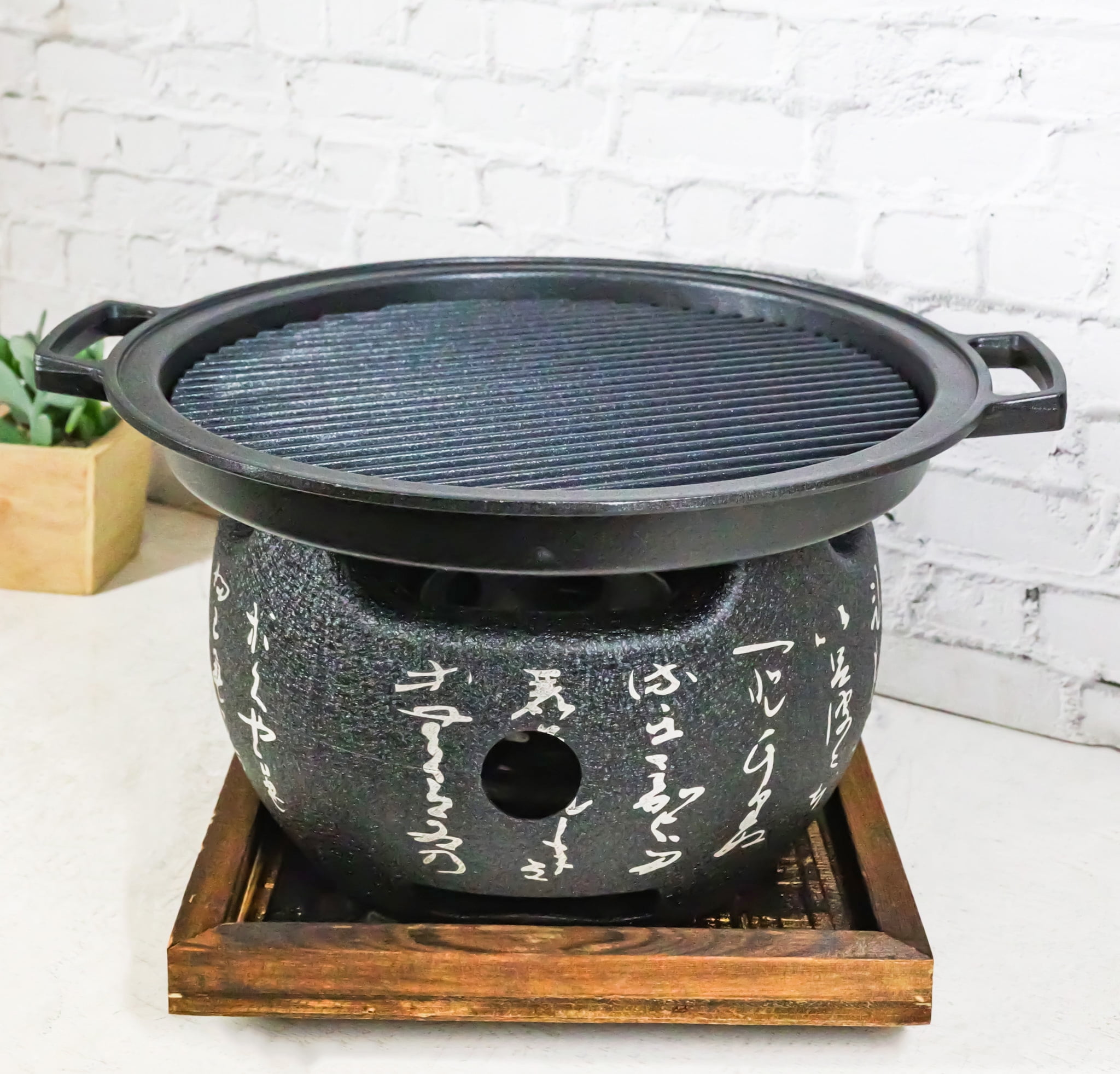 Japanese Cuisine Portable Konro Charcoal Grill BBQ Stove With Comal And ...