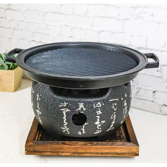 Japanese Cuisine Portable Konro Charcoal Grill BBQ Stove With Comal And ...