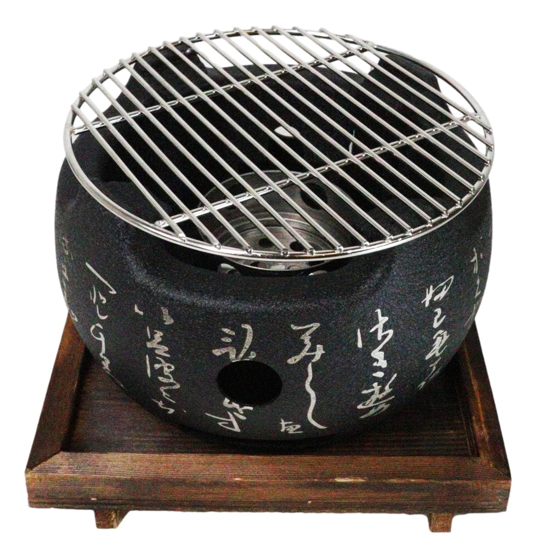 Japanese Cuisine Portable Konro Charcoal Grill BBQ Stove With Mesh And ...