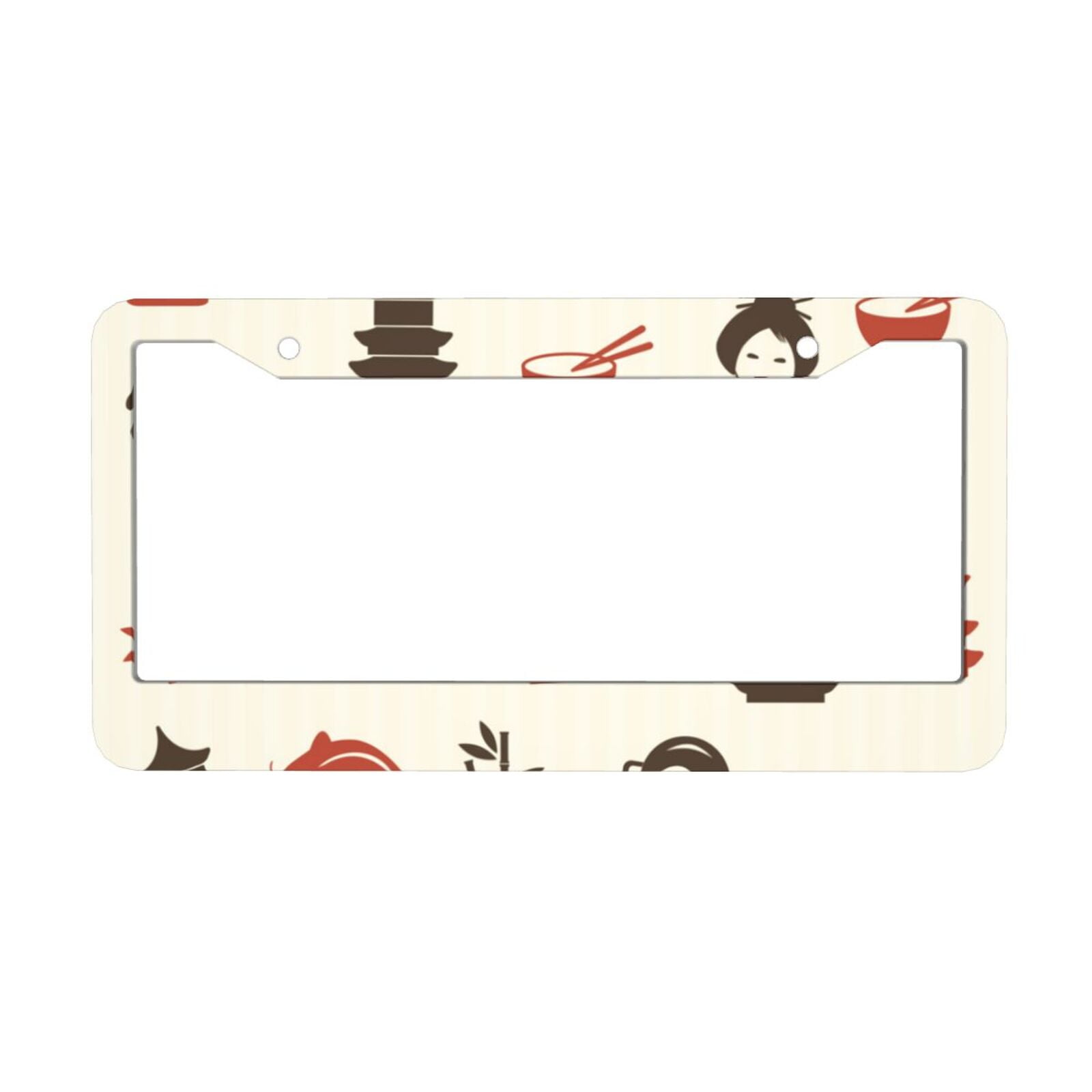 Japanese Culture Japan Car License Plate Frame Aluminum Decorative Auto ...