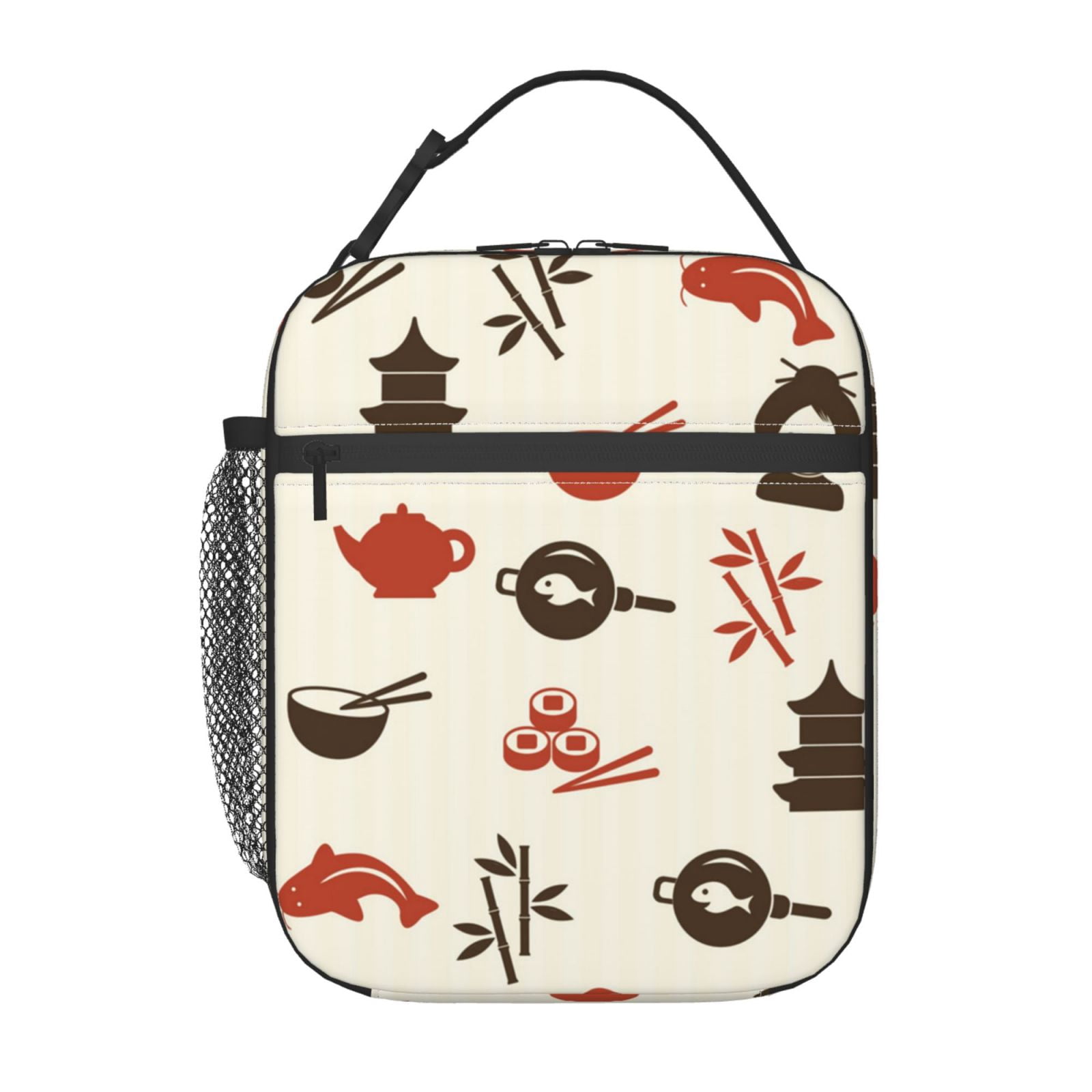 Japanese Culture Japan Lunch Box Bag Insulated Lunchbox Reusable Tote ...
