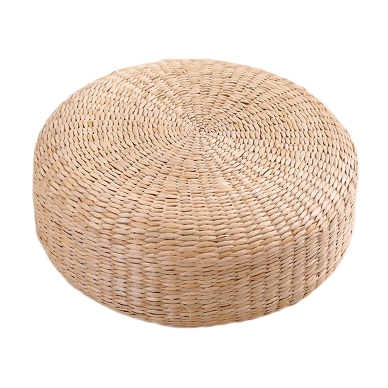 Japanese Cushion Tatami Mat Woven Straw Cattail Handmade Rattan Yoga ...