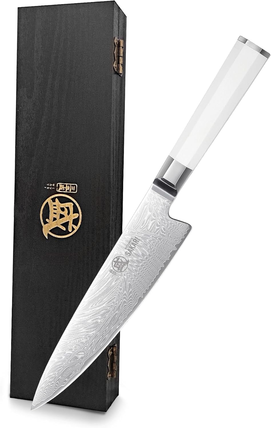 Japanese Damascus Chef Knife, 8 Inch Kitchen Knife - Razor Sharp VG-Pro ...