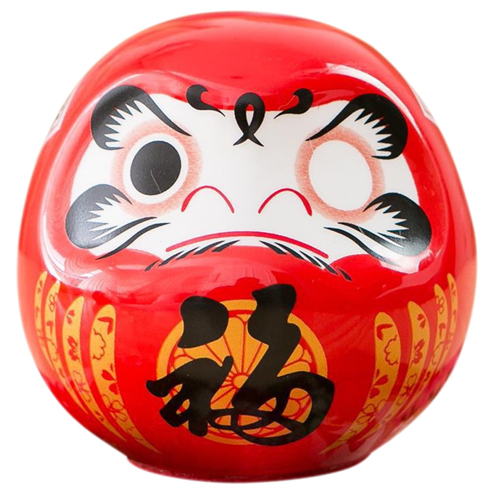 Japanese Daruma Ceramic Daruma Doll Table Centerpiece Car Dashboard ...