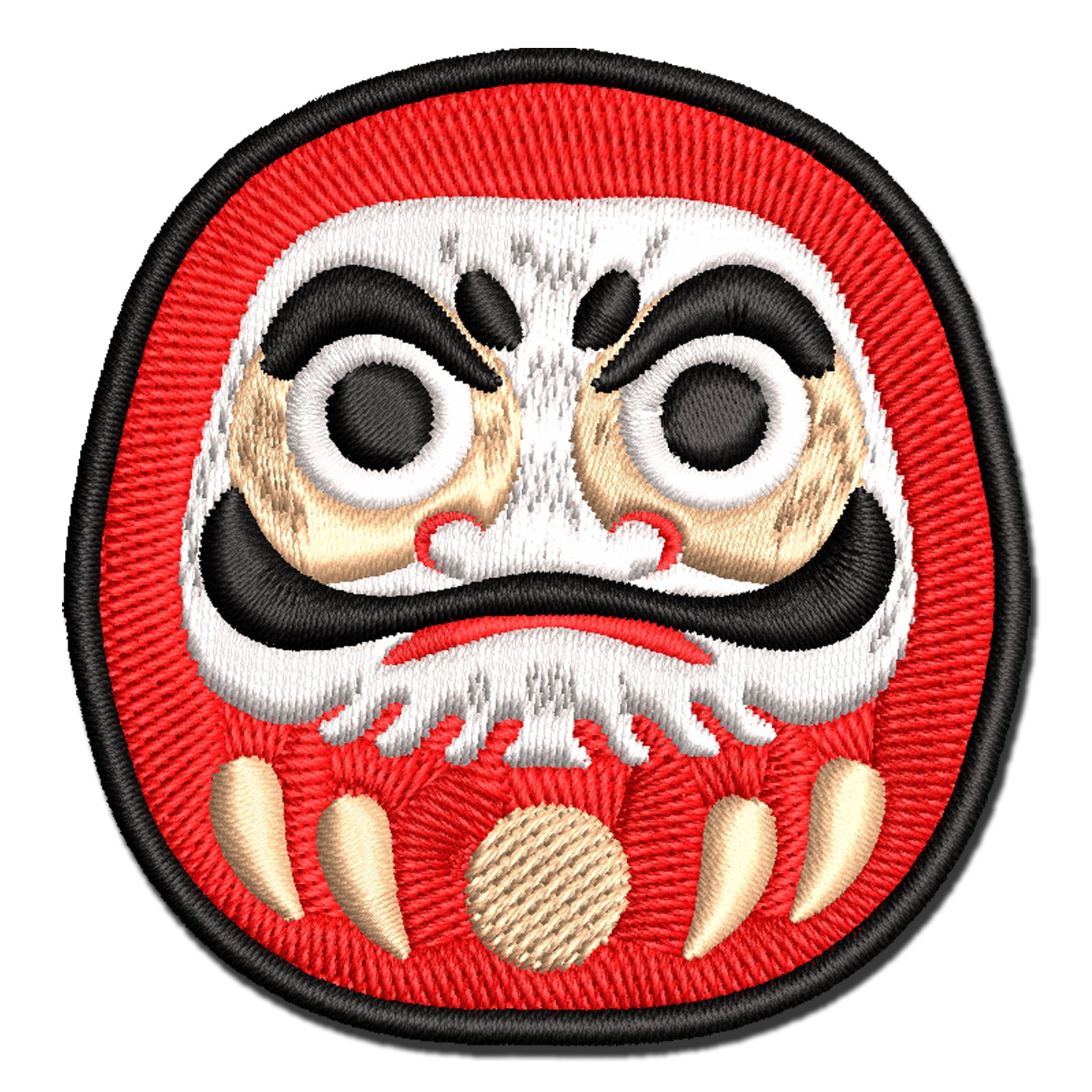 Japanese Daruma Doll Zen Buddhism Bodhidharma Applique Multi-Color ...