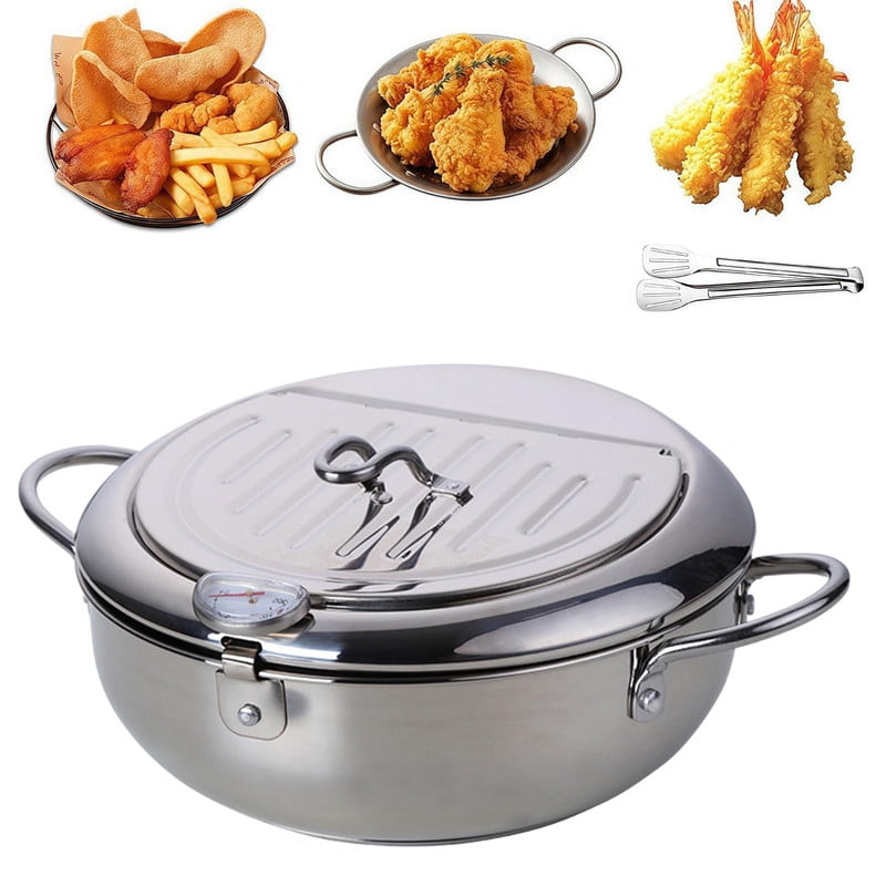 Japanese Deep Fryer Pot, 304 Stainless Steel Japanese Frying Pot With ...