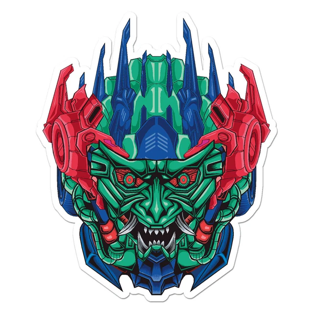 Japanese Demon Mech Sticker Phone Decal Water Bottle Stickers Car ...