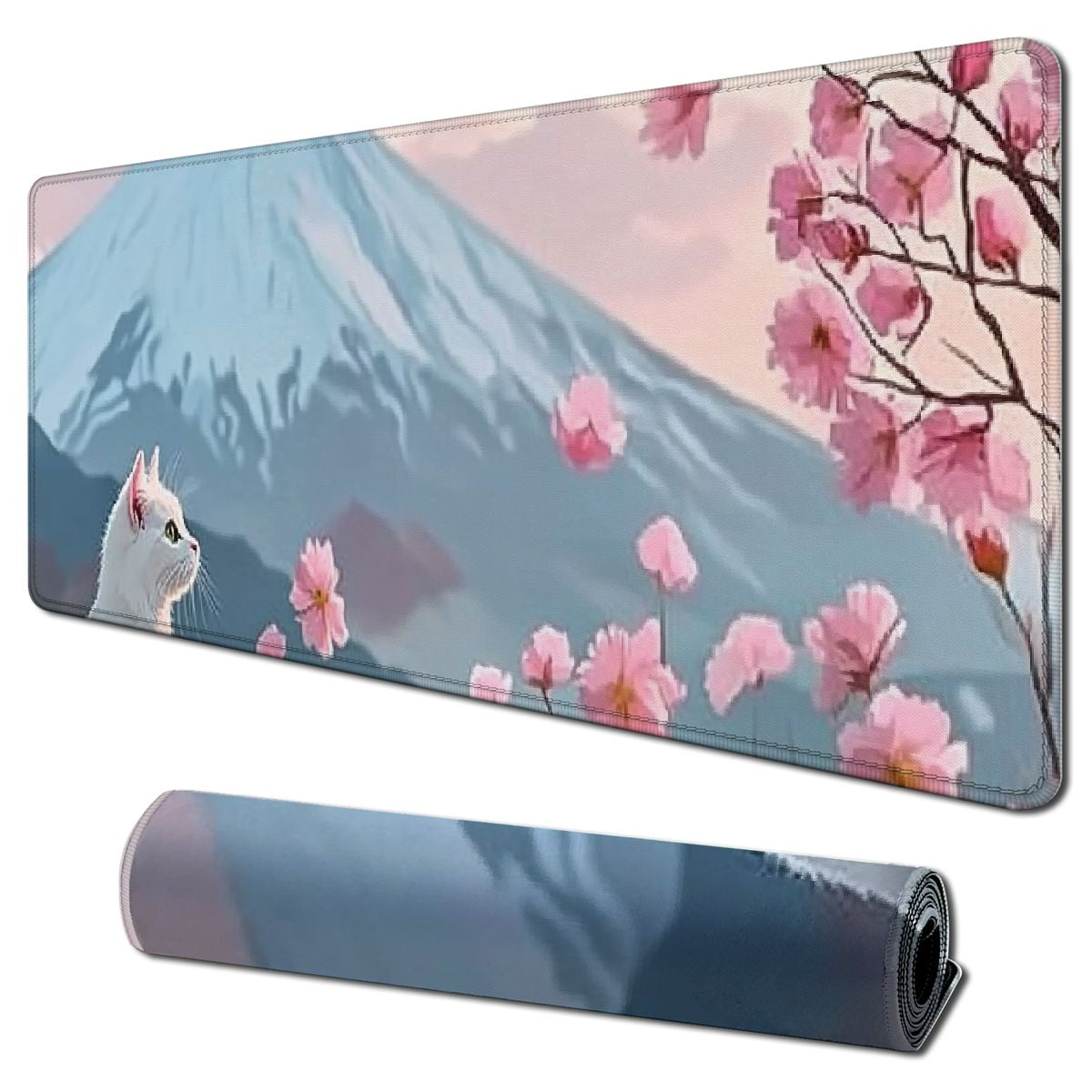 Japanese Desk Mat Pastel Pink Cherry Blossom Mouse Pad Japan Large ...