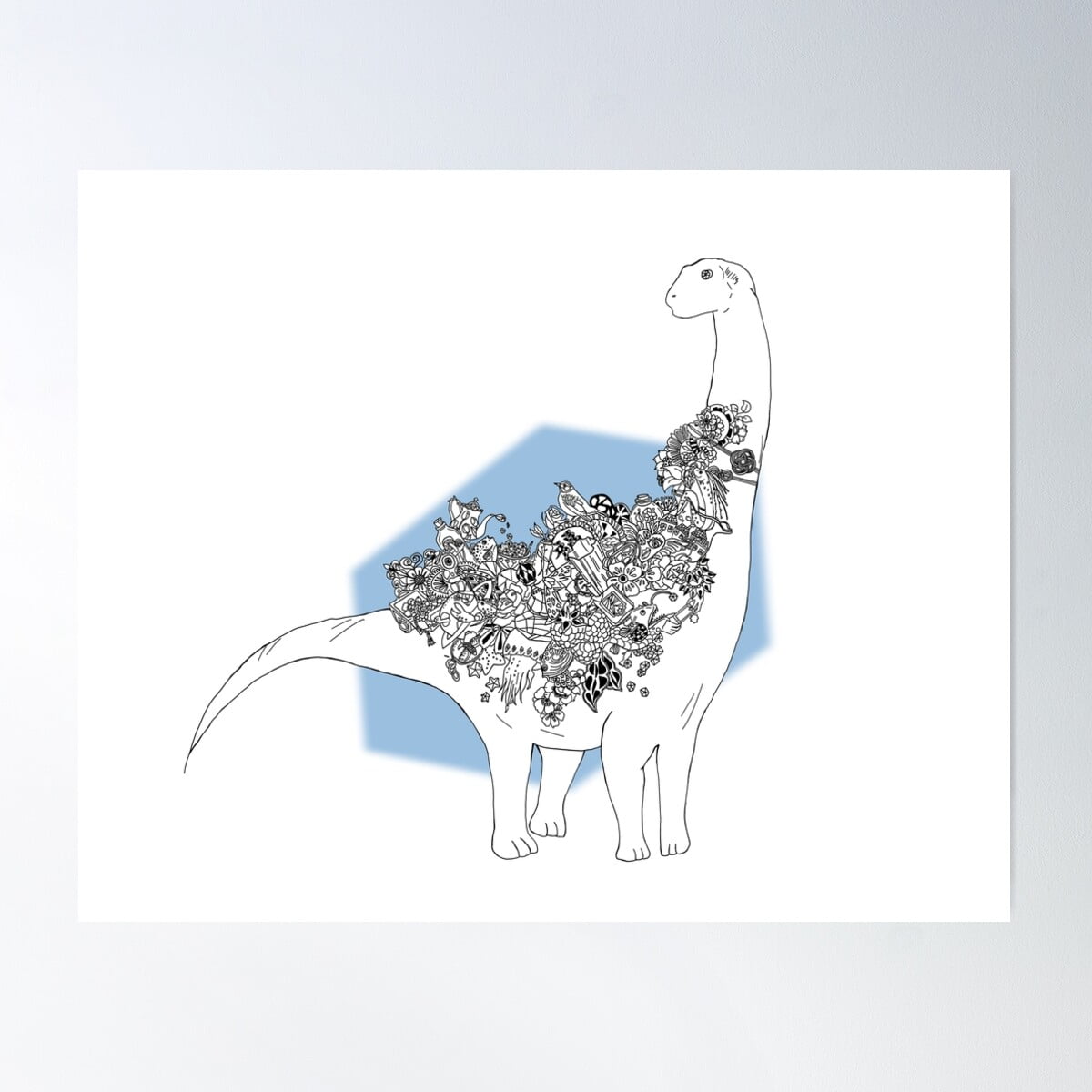 【Japanese Dinosaur】Fukuititan Nipponensis Poster Wall Art, Modern Wall ...
