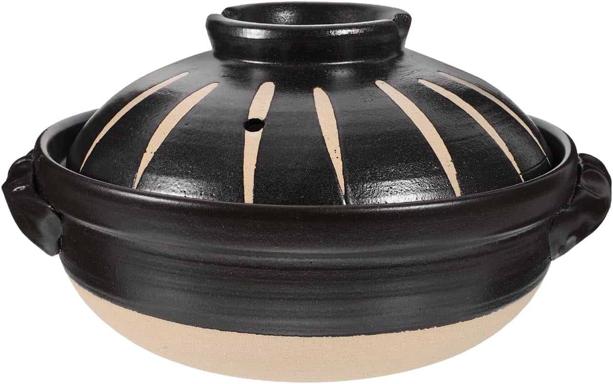 Japanese Donabe Ceramic Hot Pot: Casserole Earthenware Clay Pot ...