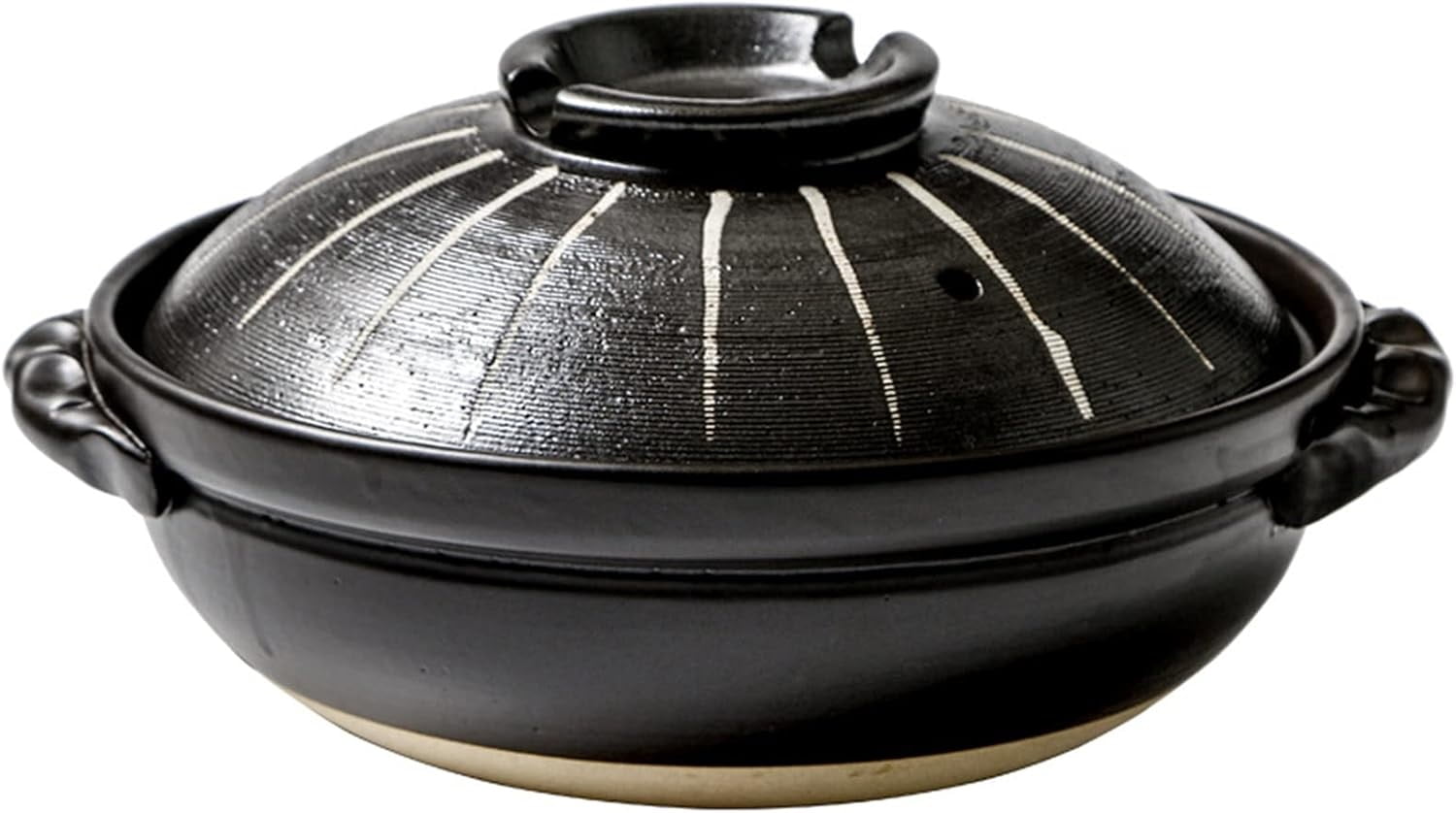 Japanese Donabe Ceramic Hot Pot Casserole, Round Clay Pot With Lid ...