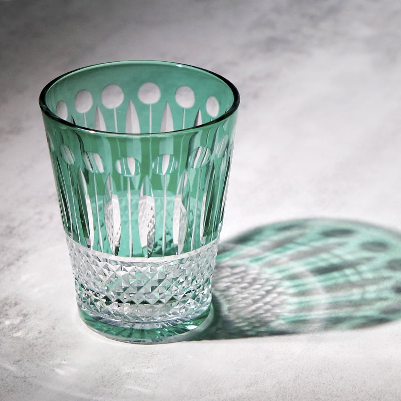 Japanese Edo-Kiriko Cut Glass Style Old Fashioned Whiskey Cup Tumblers ...