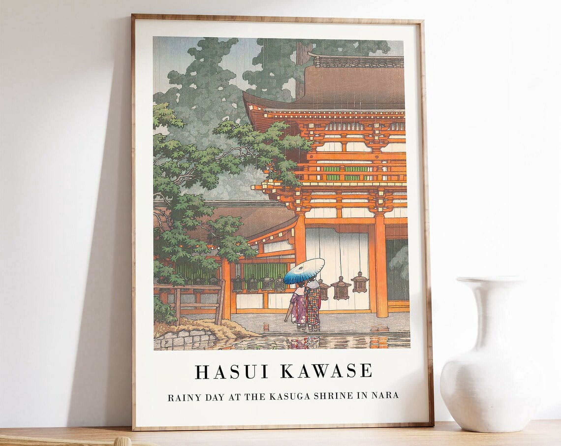 Japanese Exhibition Poster, Hasui Kawase Art Print, Rainy Day Kasuga ...