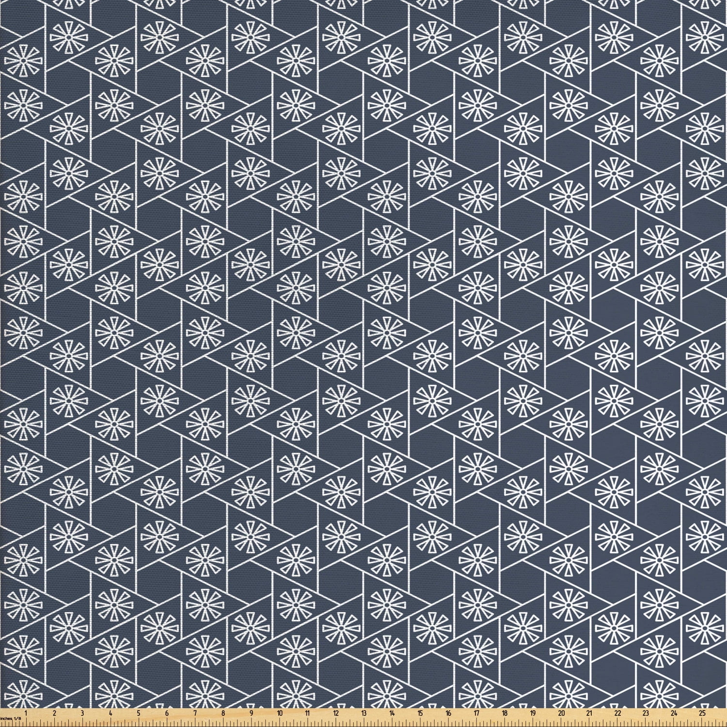 Japanese Fabric by the Yard, Hexagons Triangles with Spring Flowers ...